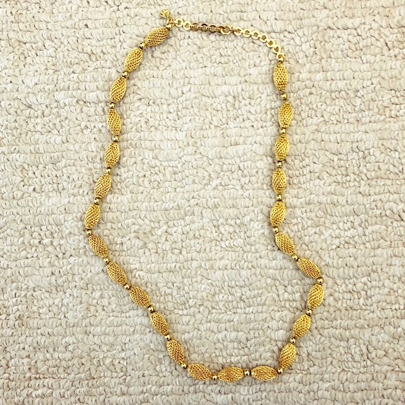Biagi | Jewelry | Vintage Biagi Gold Mesh Bead Necklace | Poshmark
